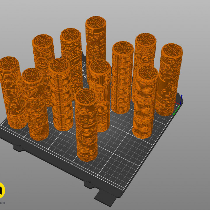 3D Printable DnD Terrain Rollers – Steampunk textures by 3Demon