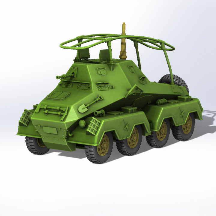 3D Printable Sd.Kfz.263 Funkspähwagen (8 Rad) + 2 Tankmen (Germany, WW2 ...