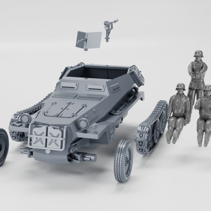 3D Printable Half-track Sd.Kfz.250/1 Leichter Schützenpanzerwagen ...
