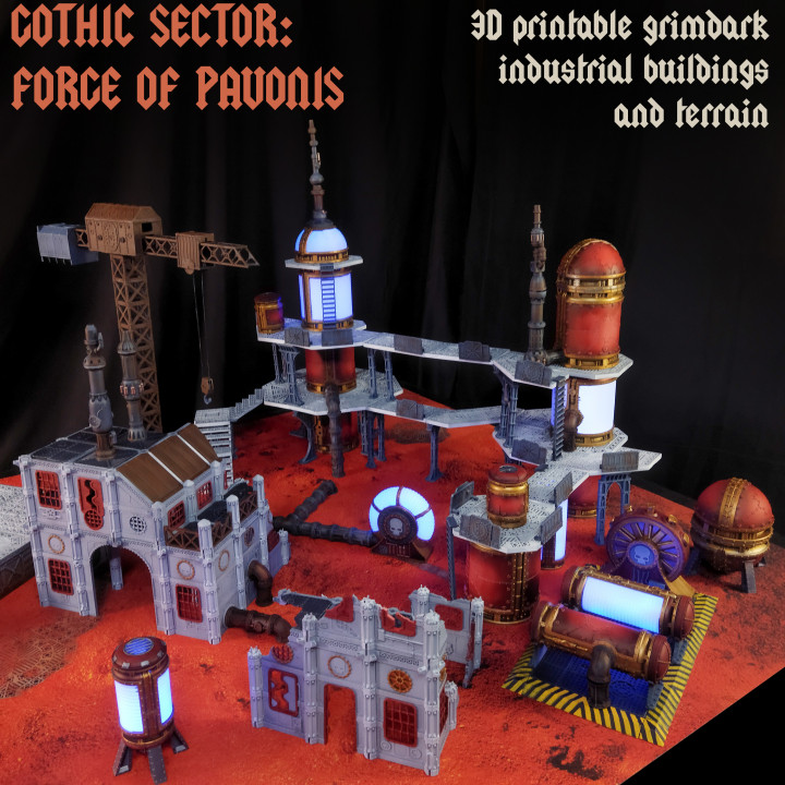 3D Printable Gothic Sector : Forge of Pavonis - Sample by Fabricator's Lair