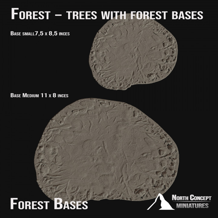 3D Printable Forest - Trees with forest bases - Terrain by North ...