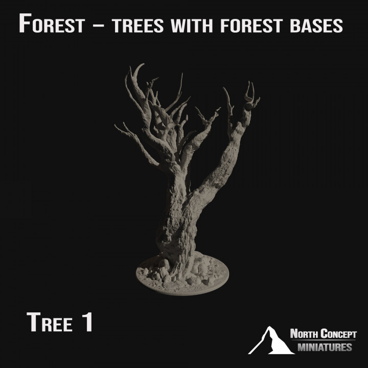 3D Printable Forest - Trees with forest bases - Terrain by North ...