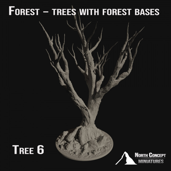 3D Printable Forest - Trees with forest bases - Terrain by North ...