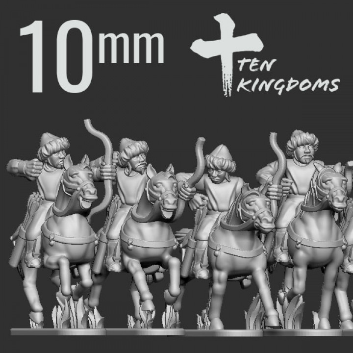 3D Printable 10mm Khitan-Liao Archer Horse by Ten Kingdoms Miniatures