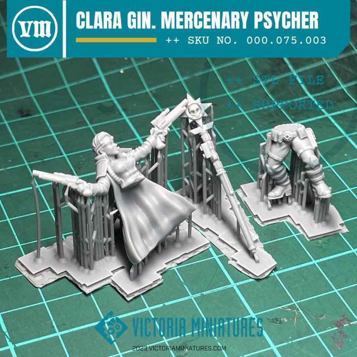 3D Printable Clara Gin Mercenary Psycher by Victoria