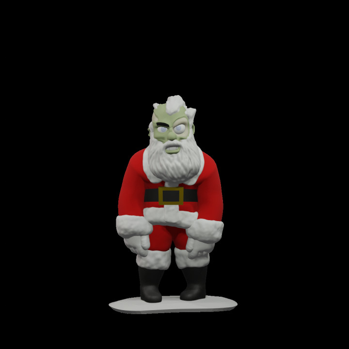 3D Printable Zombie Santa by Asinine Dave