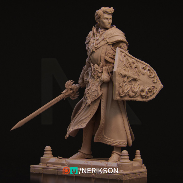 3D Printable Aaron the Paladin [presupported] by Nerikson