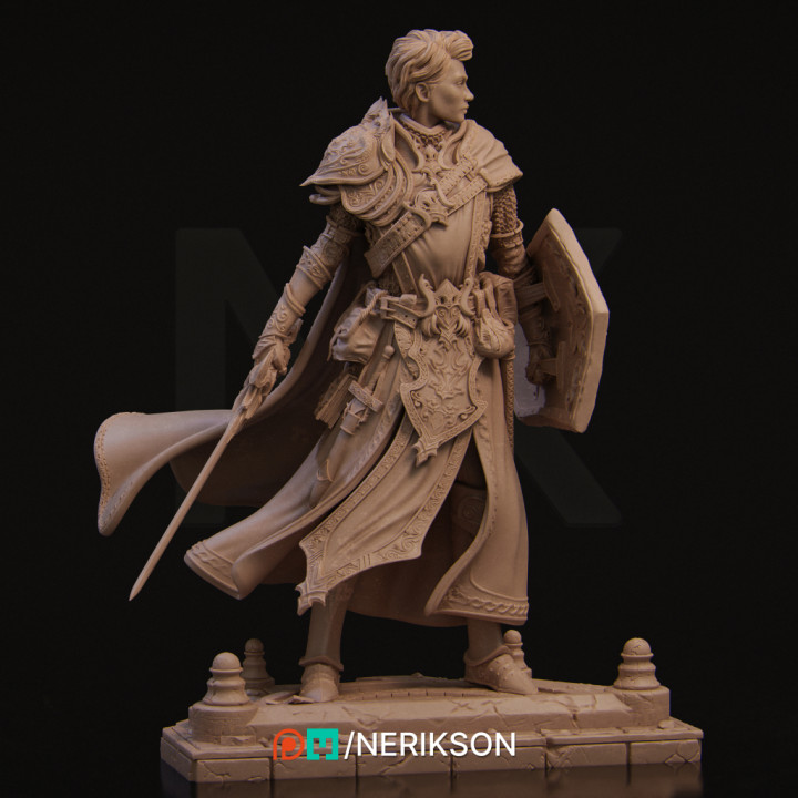 3D Printable Aaron the Paladin [presupported] by Nerikson