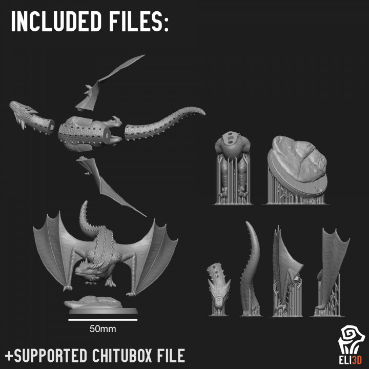 3D Printable Dragons by ELI 3D