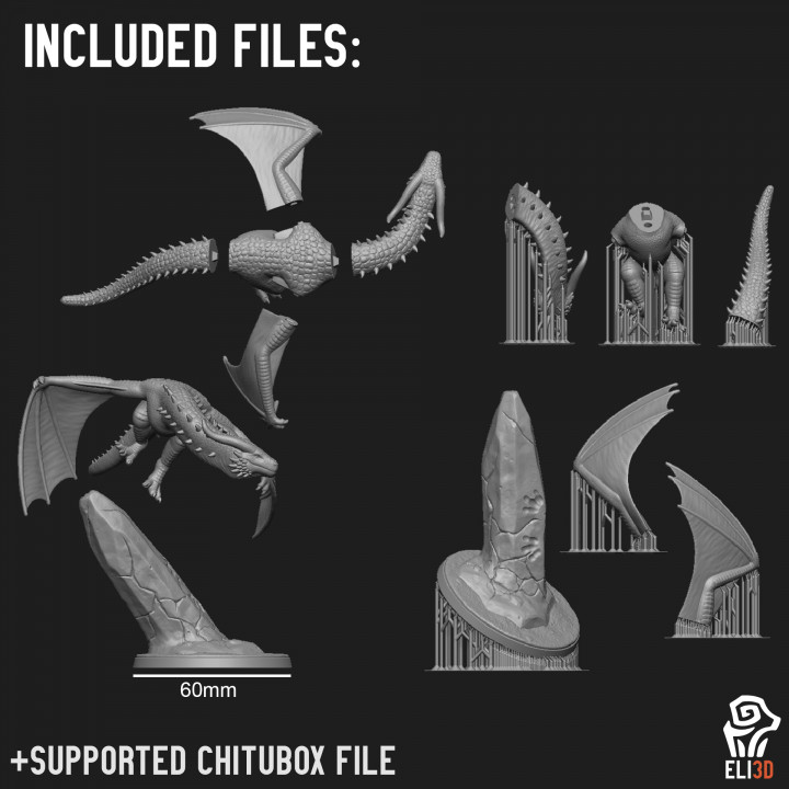 3D Printable Dragons by ELI 3D