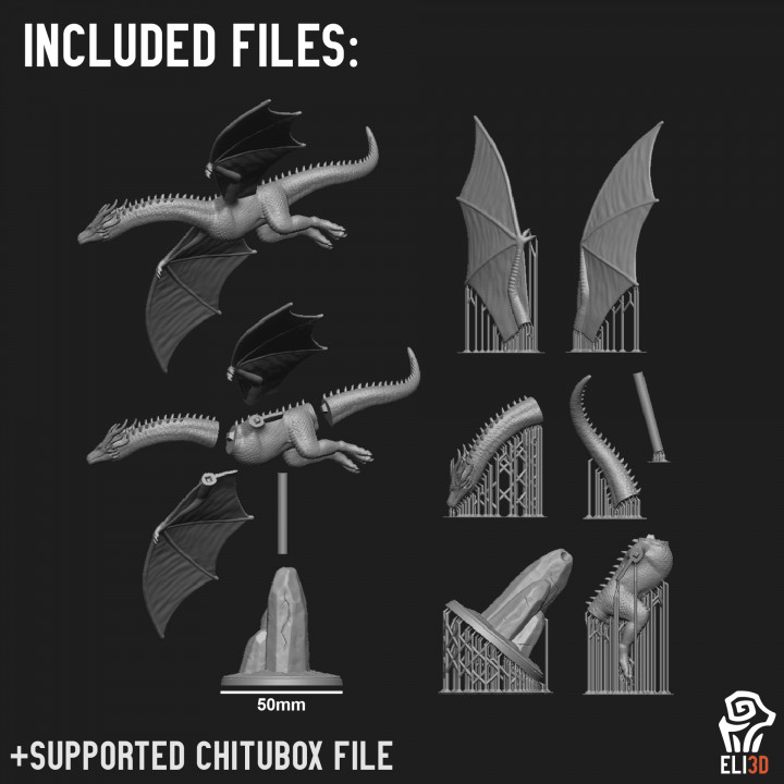 3D Printable Dragons by ELI 3D