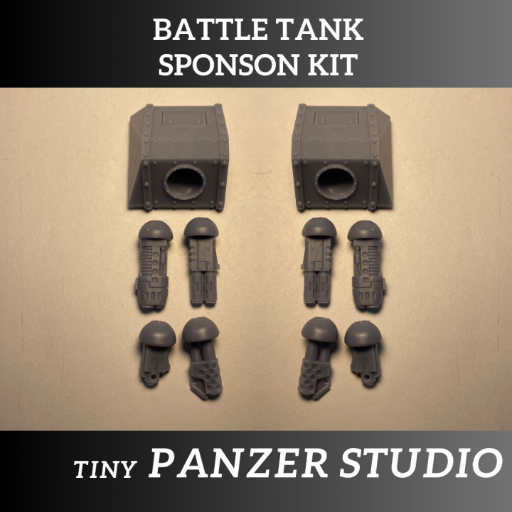 3D Printable Imperial Battle Tank Sponsons by Tiny Panzer Studio