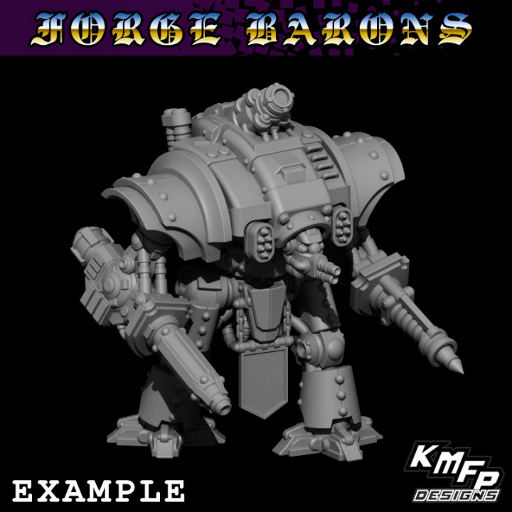 3D Printable Forge Barons - Battle Knight Weapon Upgrades 1 by KMFP Designs