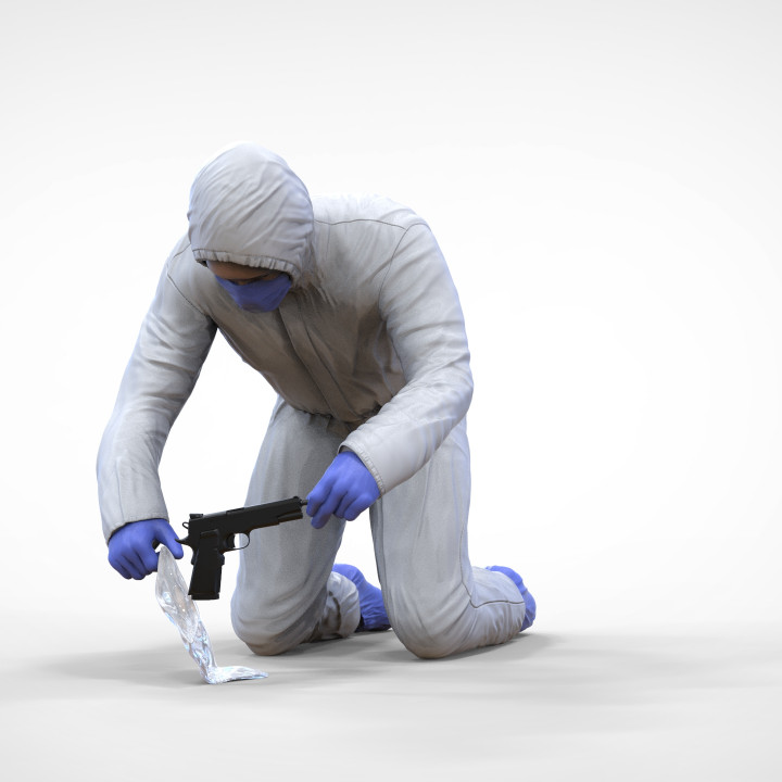 3D Printable N3 CSI forensic models collect evidence by 3DP Miniatures