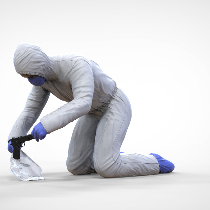 3D Printable N3 CSI forensic models collect evidence by 3DP Miniatures