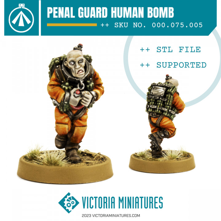 3D Printable Penal Guard Human Bomb by Victoria