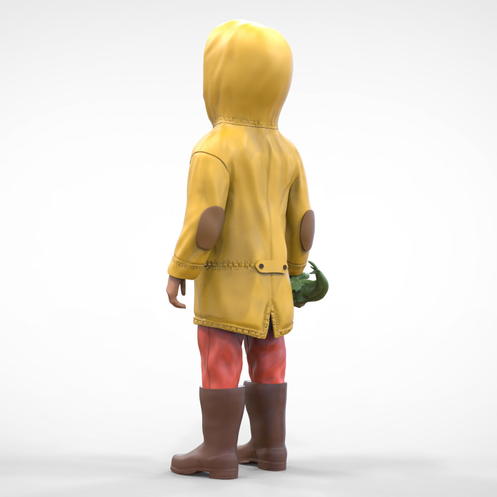 3D Printable A Kin staring at a car in a Car Exhibition by 3DP Miniatures