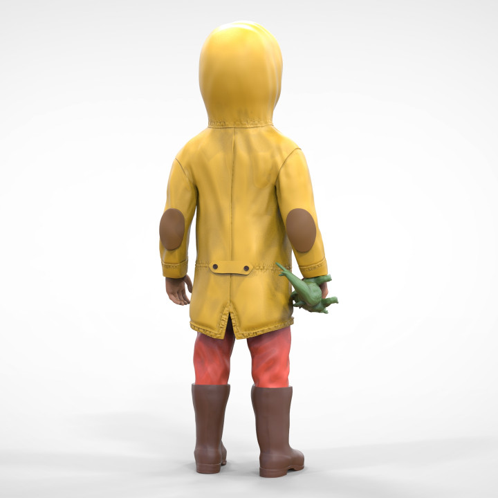 3D Printable A Kin staring at a car in a Car Exhibition by 3DP Miniatures