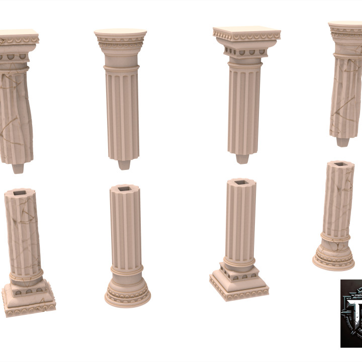 3D Printable Ancient temple column by Twilight conflict workshop