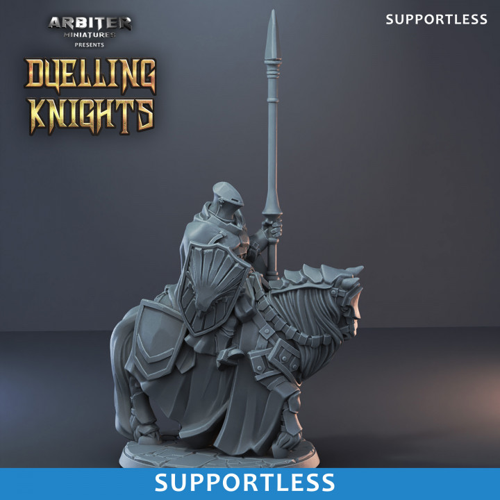 3D Printable Supportless Knight on Horse 02 Frogmouth helmet by Arbiter ...