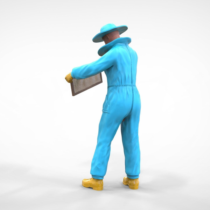 3D Printable N1 Beekeeper with apiary 3D print model by 3DP Miniatures