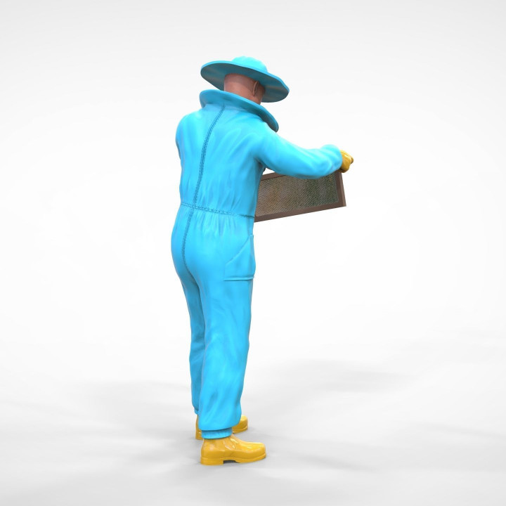 3D Printable N1 Beekeeper with apiary 3D print model by 3DP Miniatures