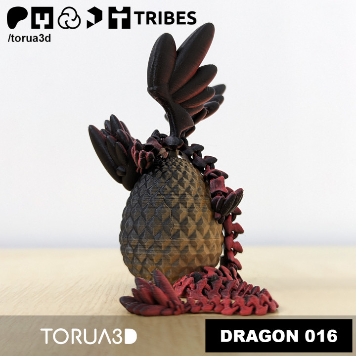 3d Printable Articulated Dragon 016 Stl File No Supports Print In