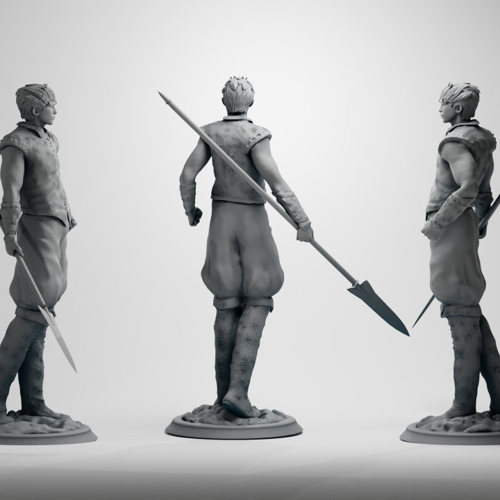 3D Printable Adventurer- MINIATURE 75mm by Ente-Del-Bosque