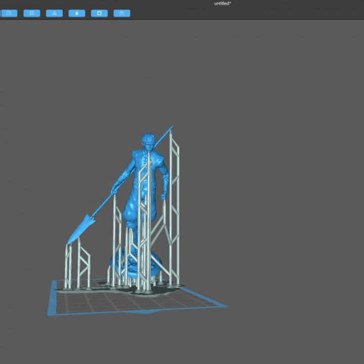 3D Printable Adventurer- MINIATURE 75mm by Ente-Del-Bosque