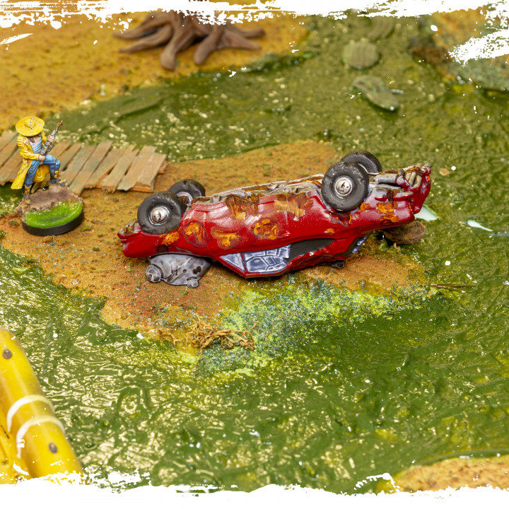 3D Printable Wrecked Car 04 by Bad Roll Games