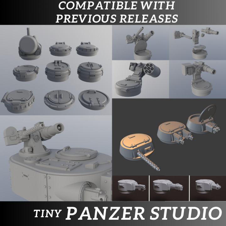 3D Printable heavy Turret T28 by Tiny Panzer Studio