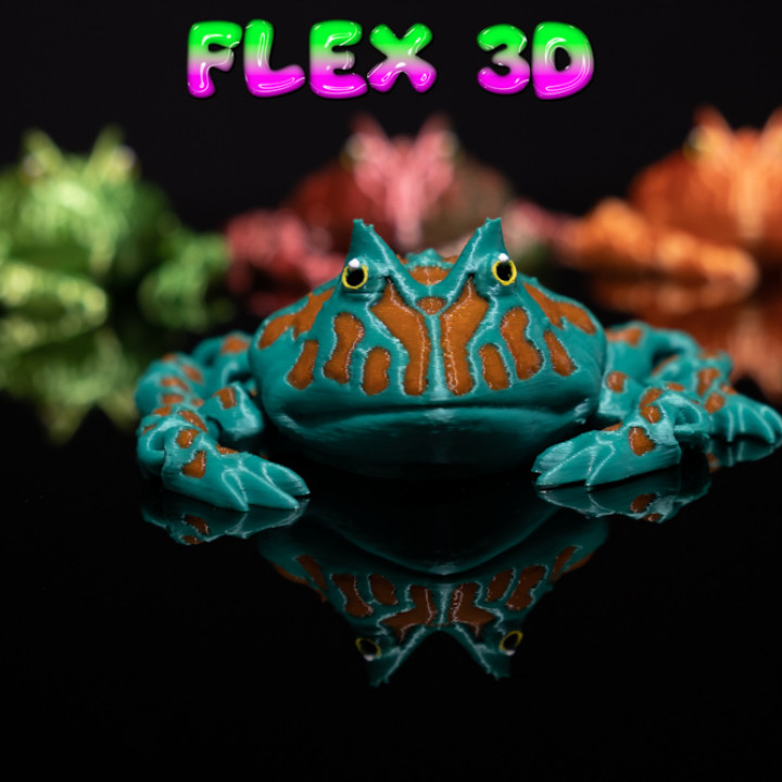 3D Printable Flex 3D Pacman Frog by Flex 3D