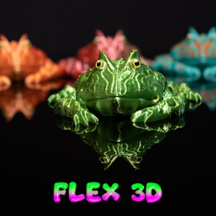 3D Printable Flex 3D Pacman Frog by Flex 3D