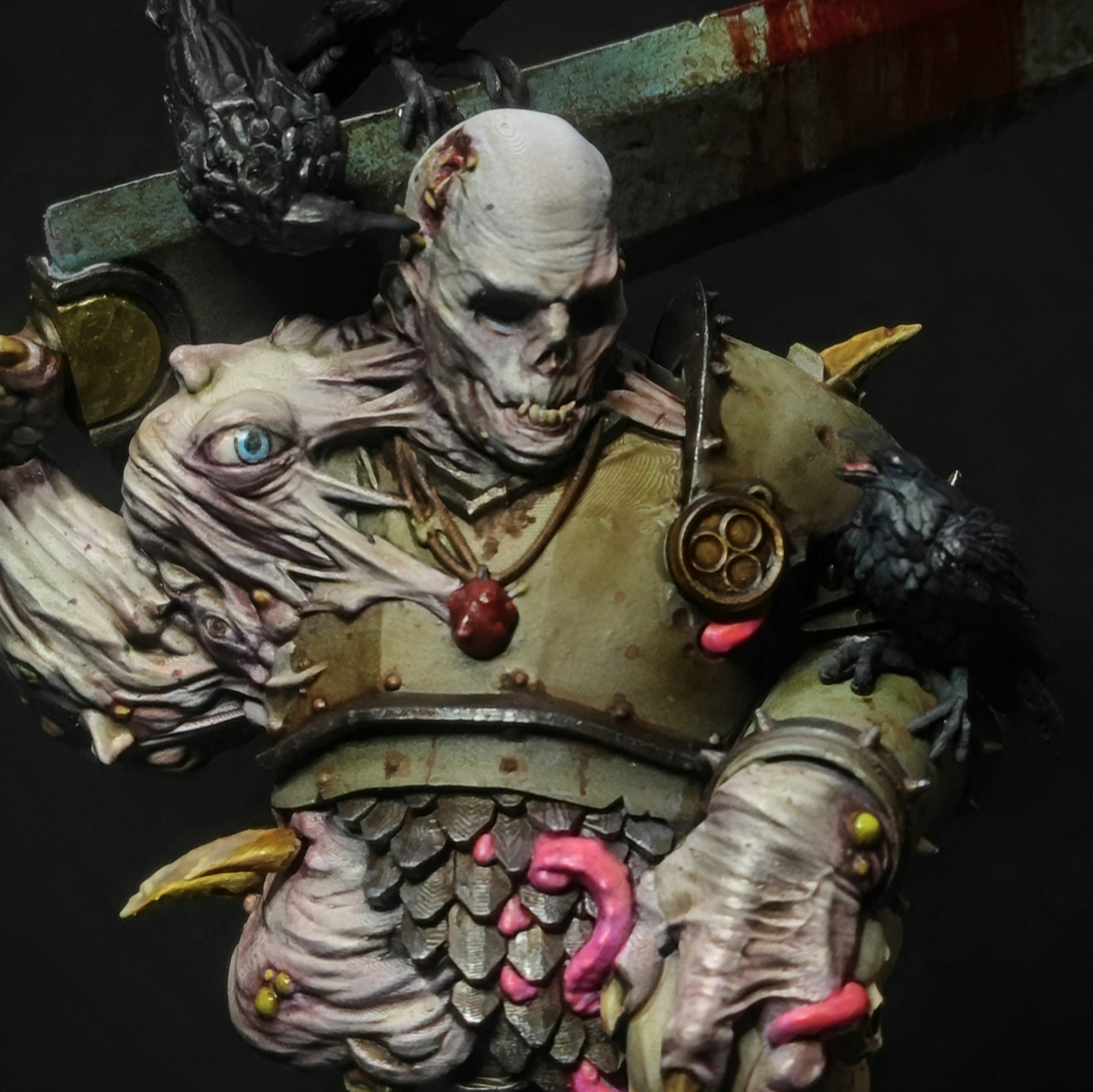 3D Printable Chaos Berserker Bust by Salad Sculptors