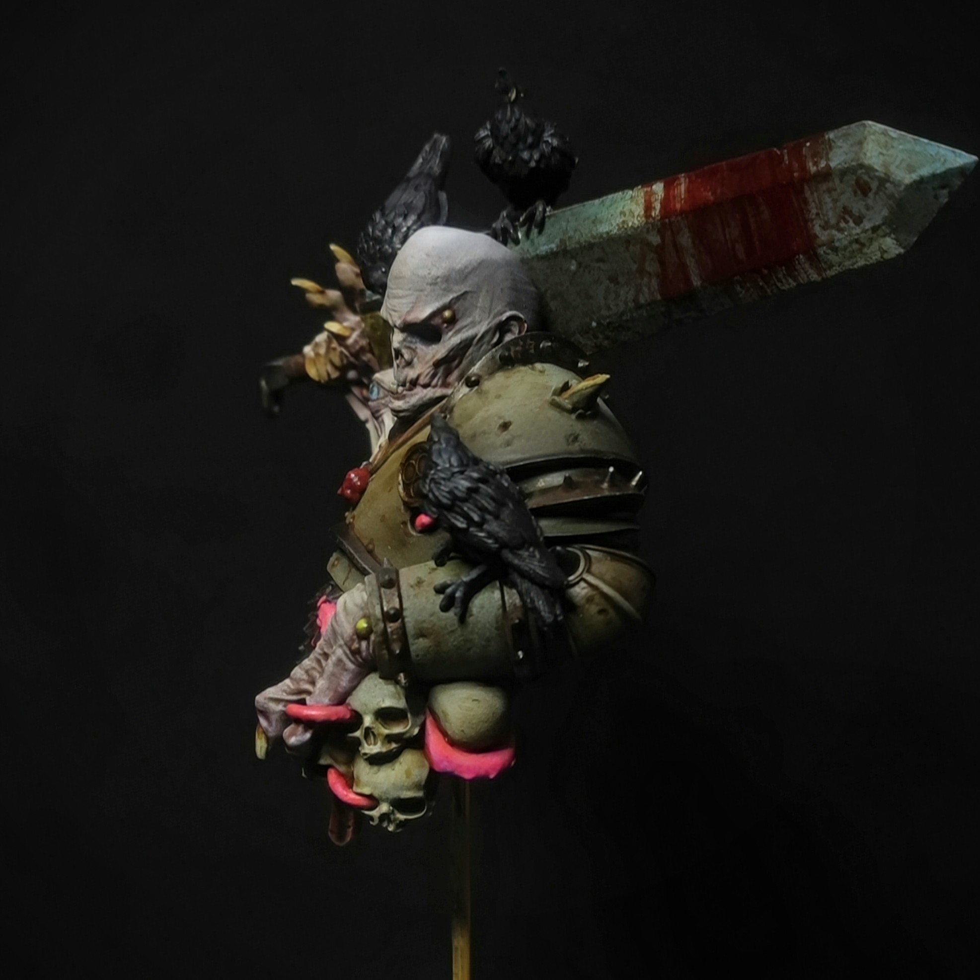 3D Printable Chaos Berserker Bust by Salad Sculptors