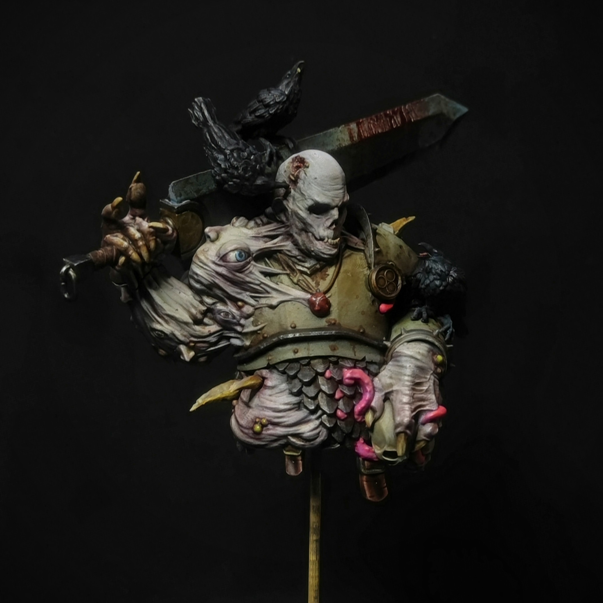 3D Printable Chaos Berserker Bust by Salad Sculptors