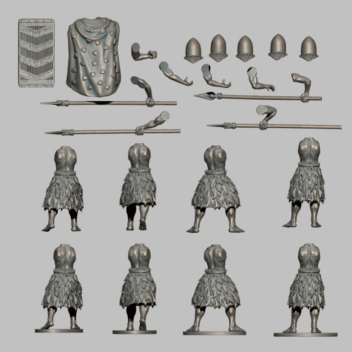 3D Printable Sumerian Spearmen by Wargames Atlantic