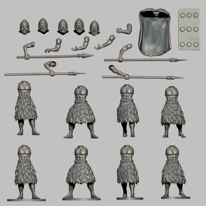 3D Printable Sumerian Spearmen by Wargames Atlantic