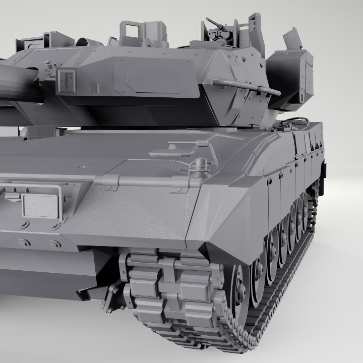 3D Printable Leopard 2A8 with Active Protection System Eurotrophy by The Military Industrial Complex