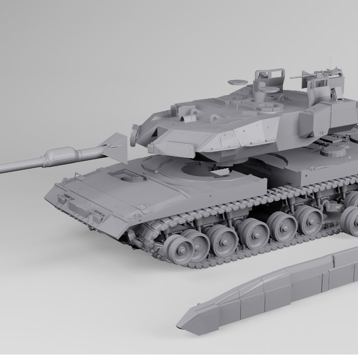 3D Printable Leopard 2A8 with Active Protection System Eurotrophy by ...