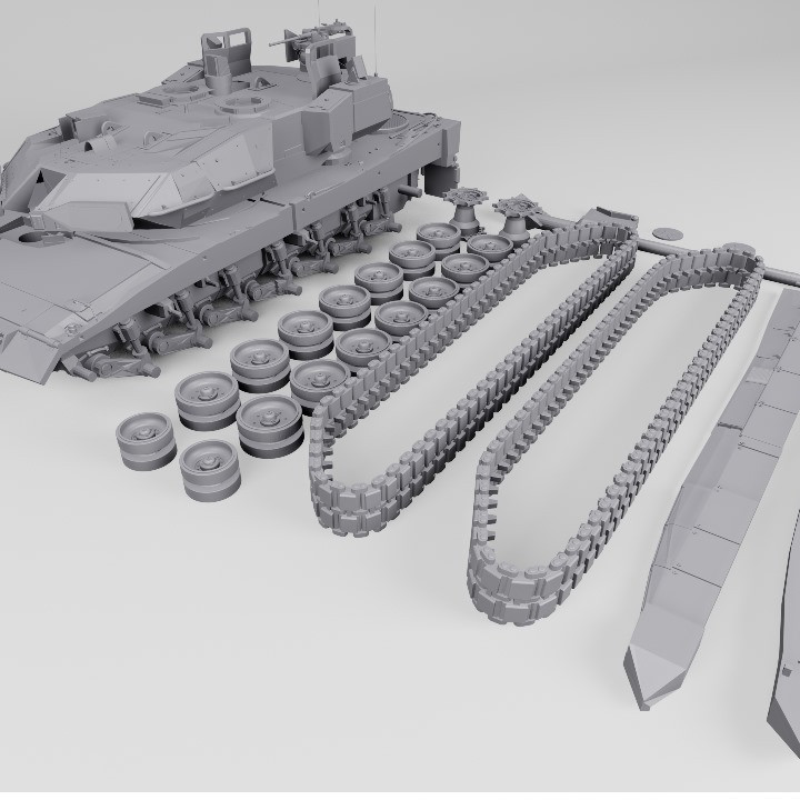 3D Printable Leopard 2A8 with Active Protection System Eurotrophy by ...