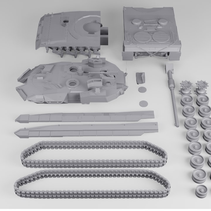 3D Printable Leopard 2A8 with Active Protection System Eurotrophy by ...