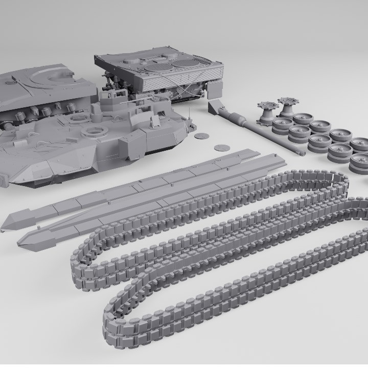 3D Printable Leopard 2A8 with Active Protection System Eurotrophy by ...