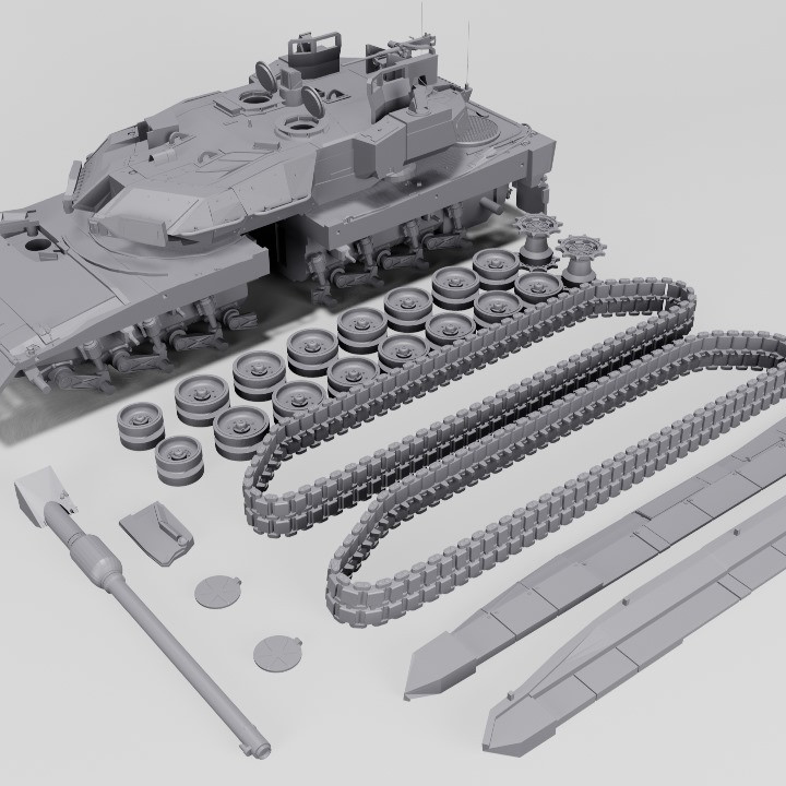 3D Printable Leopard 2A8 with Active Protection System Eurotrophy by ...