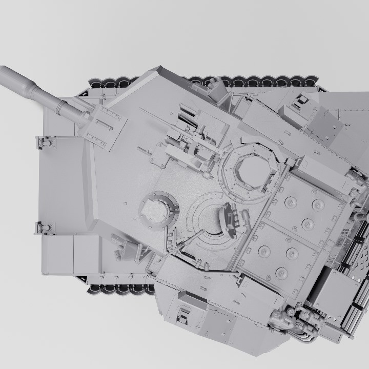 3D Printable M1A2C Abrams with Trophy APS and add-on composite armor by ...