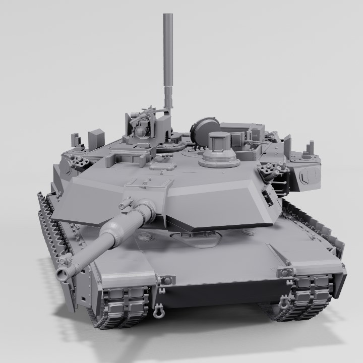 3D Printable M1A2C Abrams with Trophy APS and add-on composite armor by ...
