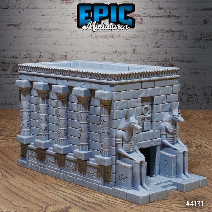 3D Printable Ancient Egyptian Tombs / Anubis Shrine / Death Temple ...