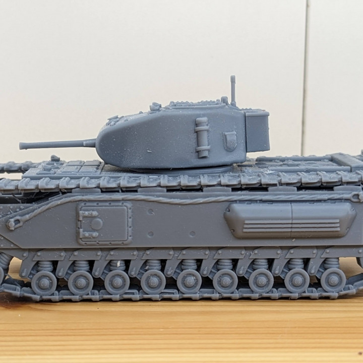 3D Printable Churchill Mk.I + Mk.II + Mk.II CS (A22) (UK, WW2) by Wargame3d
