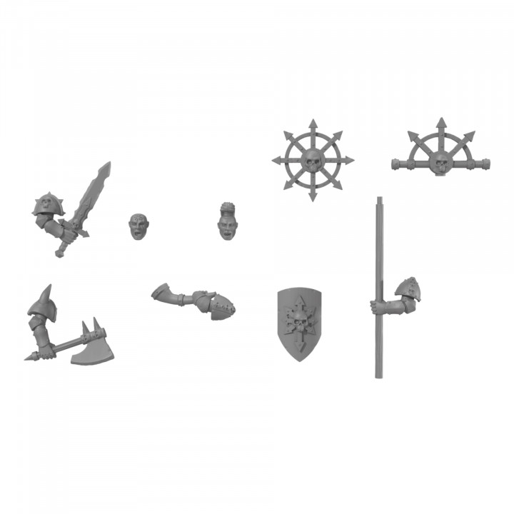 3D Printable Pre-Supported Barbarian Heavy Infantry by Celtic Miniatures