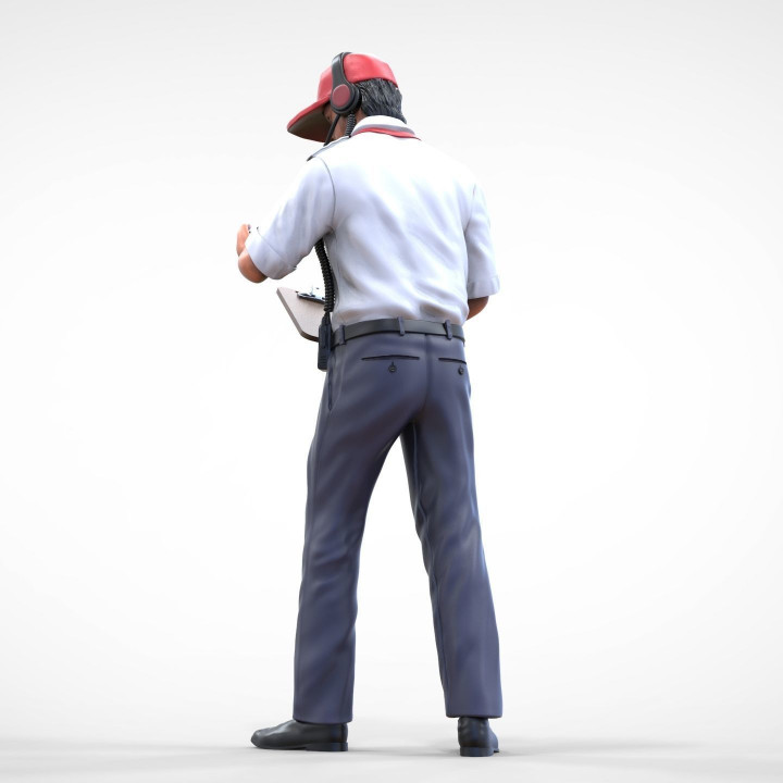 3D Printable Race manager or pit member with stopwatch and clipboard 3D ...